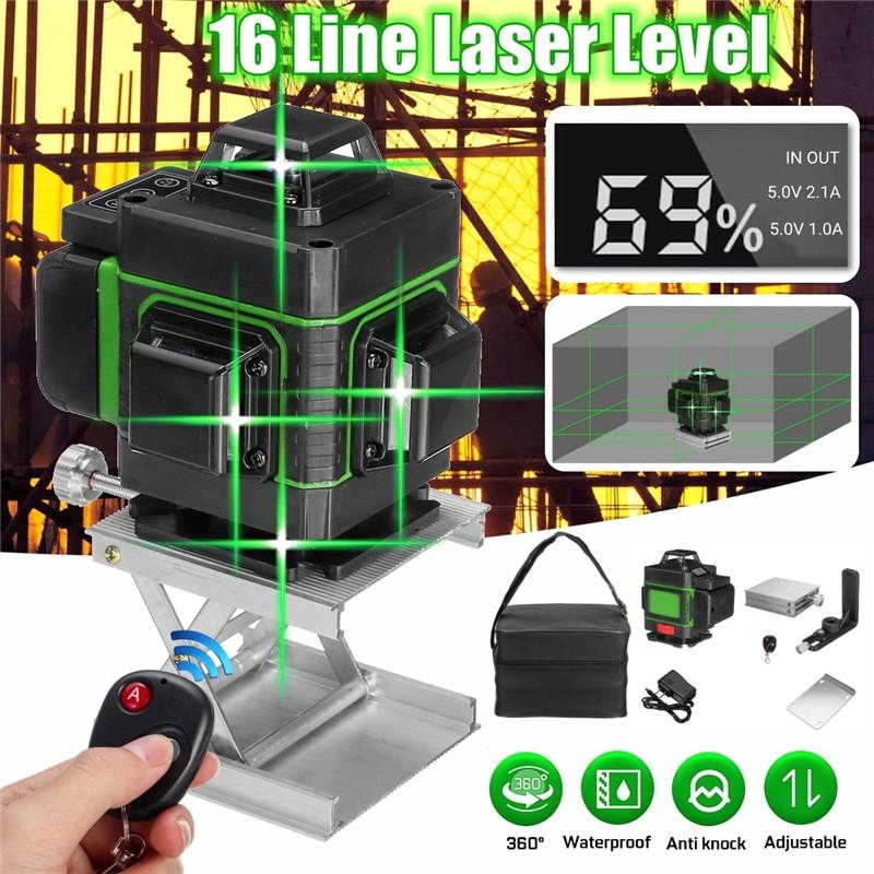 Buy 12 /16 Line Laser Level 3d Green Light 360 Degree Remote Control ...