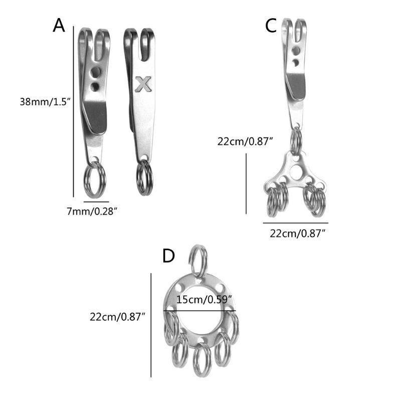 Titanium Steel Keychain Pocket Clip Multi-Purpose Pocket Suspension ...