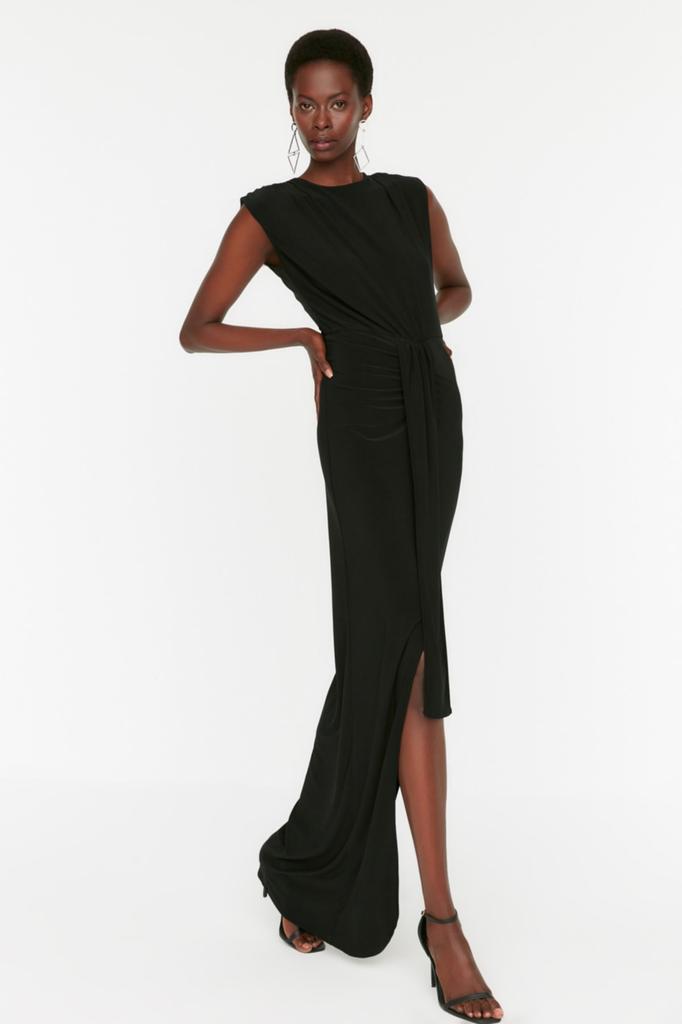 Buy Claret Red Drape Detailed Evening Dress & Graduation Dress ...