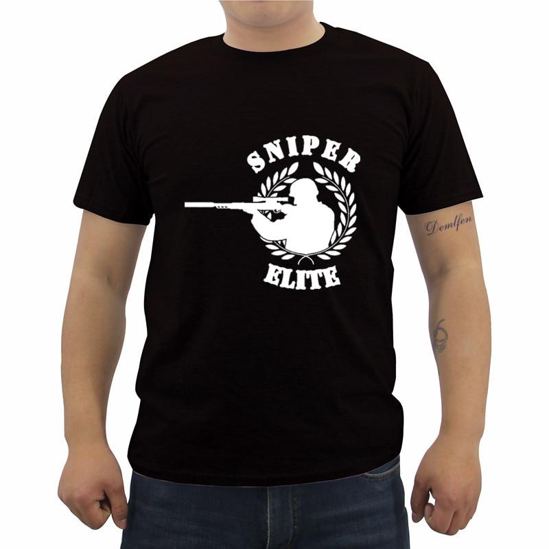 Buy Men 'S Sniper Elite Print T Shirt Summer Male Short Sleeve O -Neck ...