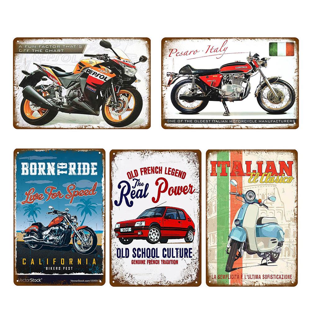 Buy 20x30cm Vintage Car Tin Painting Rectangular Metal Wall Signs Decor ...
