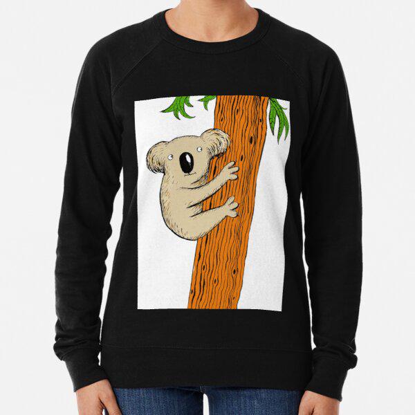 Buy Black Women Sweatshirt A Happy Koala Printing Hoodie Sweatshirt ...