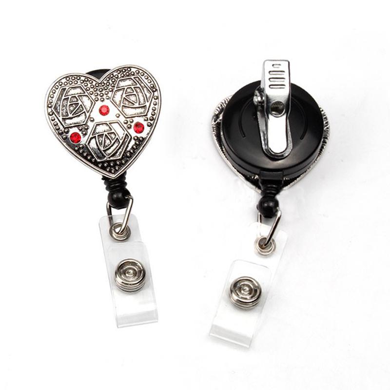 Buy 1pcs Doctor Medical Badge Clip Pull Badge Reel Metal Rhinestone ...