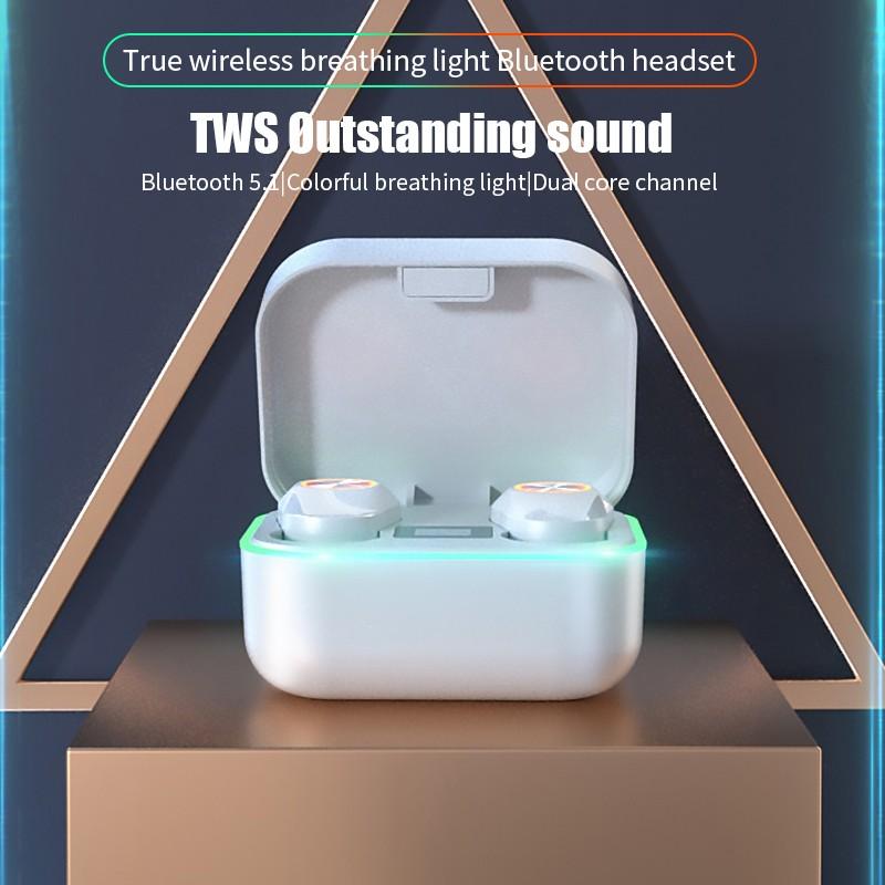 Buy M8 TWS Upgrade Bluetooth 5.1 Headsets True Wireless Breathing Light ...