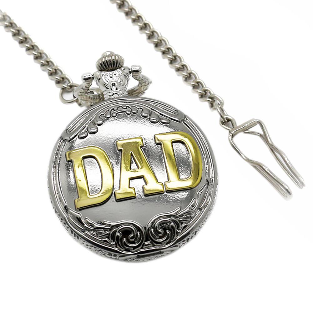 Cheap Retro Dad Letters Pocket Watch Bronze Pendant Watches with 42cm ...