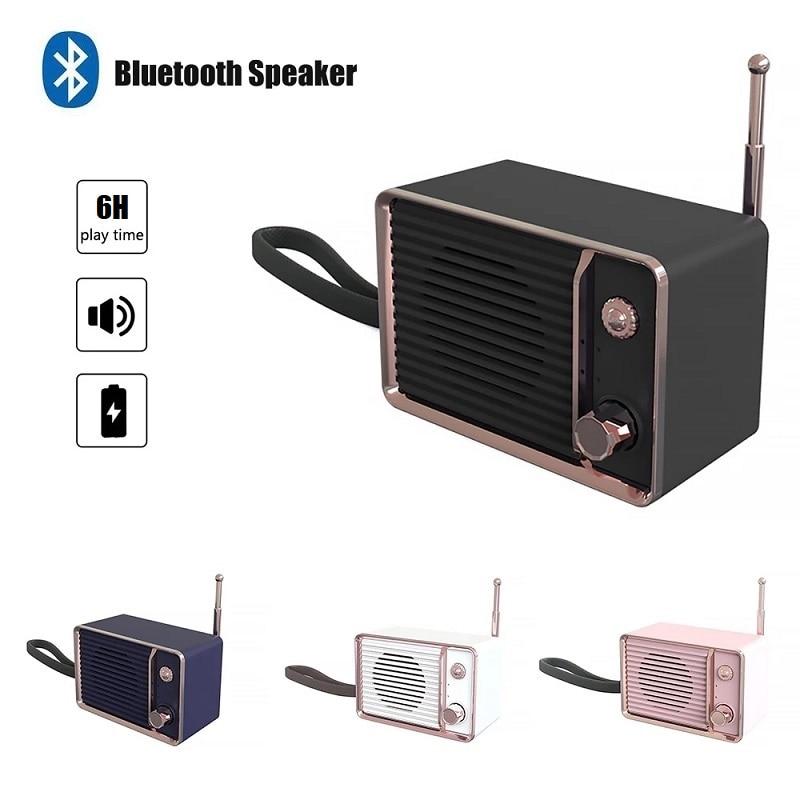 Buy DW01 Portable Rechargeable Mini Retro Bluetooth Speaker Radio Cute ...