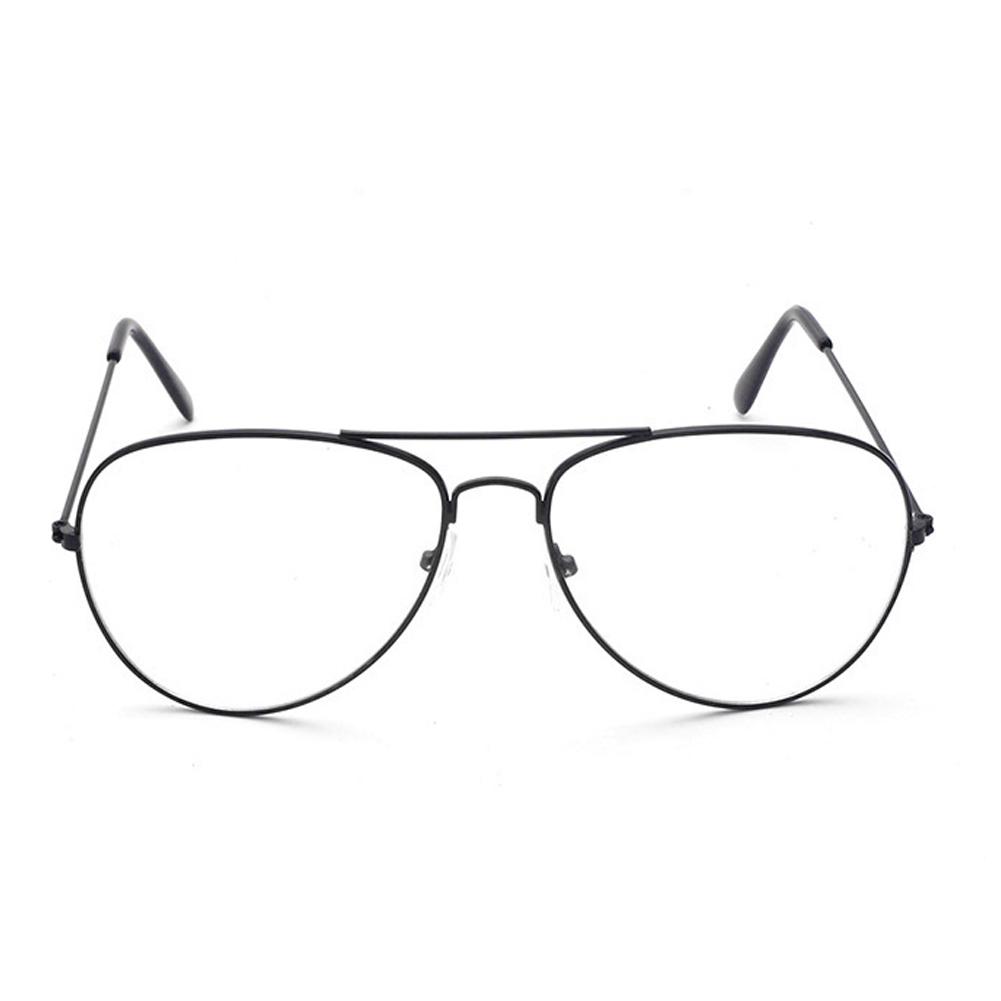 Buy Women Men Brand Designer Metal Frame Transparent Clear Lens Plain ...