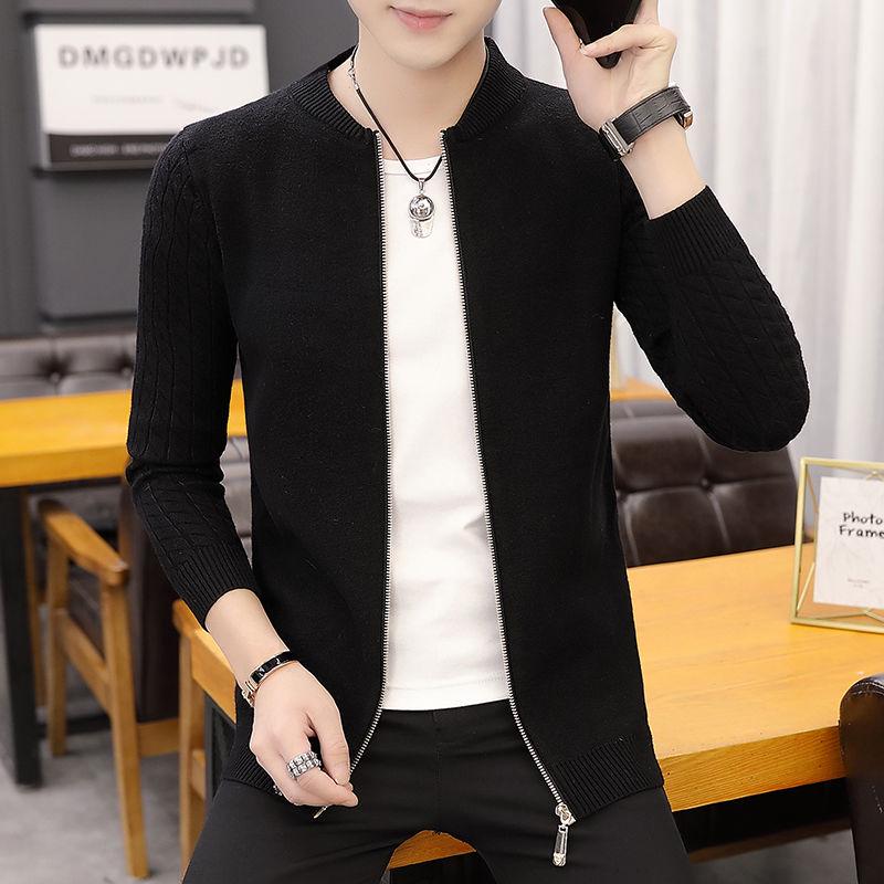 Buy 2019 Autumn Winter Men's Sweater Wool Sweater Jackets Men Zipper ...