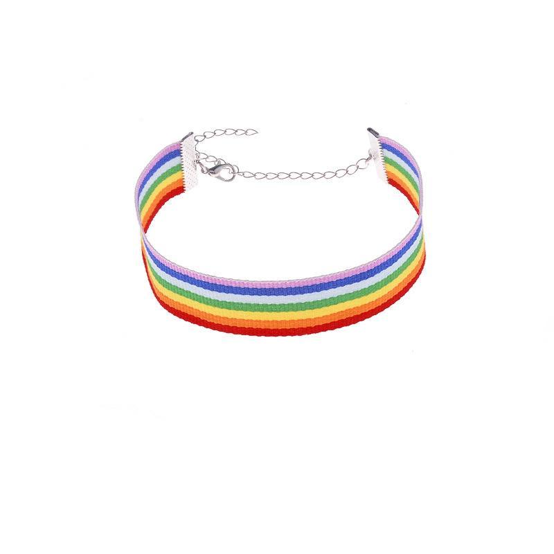 Buy Rainbow LGBT Gay Pride Weave Cloth Anklet Bracelets Barefoot ...