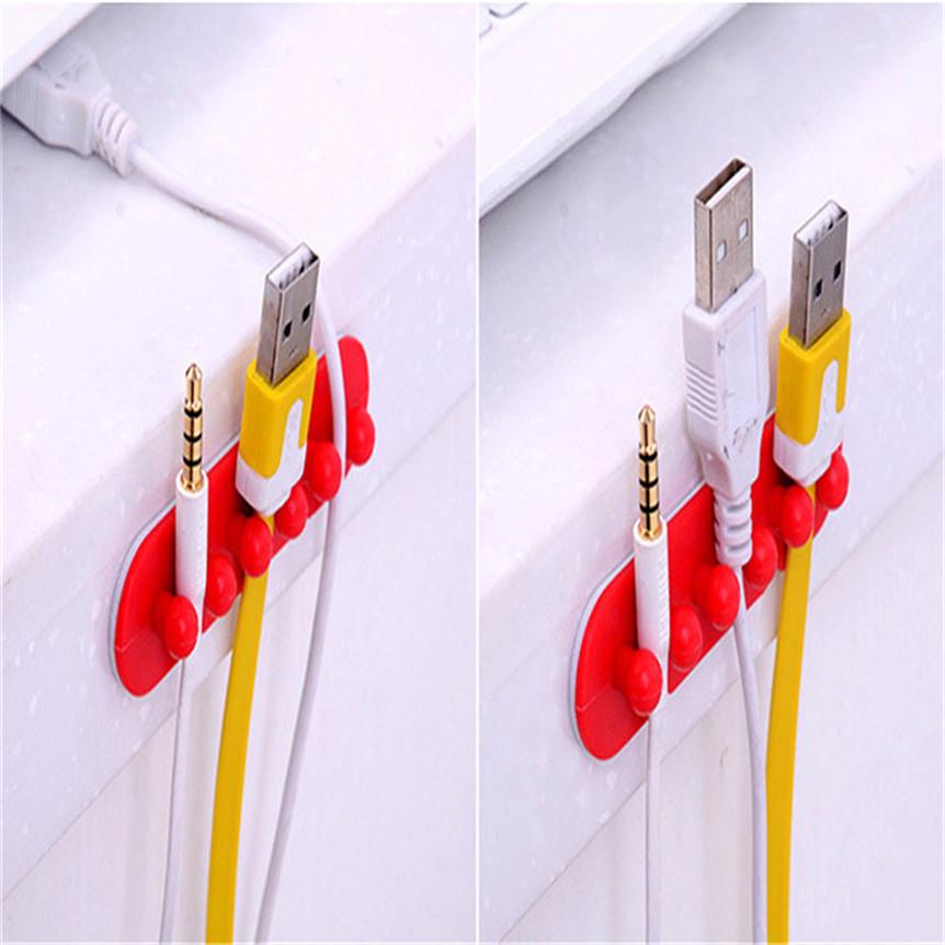 2X Wire Cord Clip Cable Line Holder Tie Fixer Organizer Drop Adhesive ...