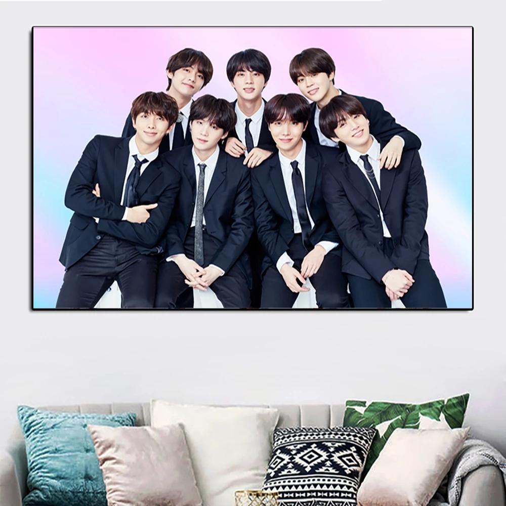 Buy Modern Fashion Idol Canvas Painting South-Korean-Boy-Band-Bts ...