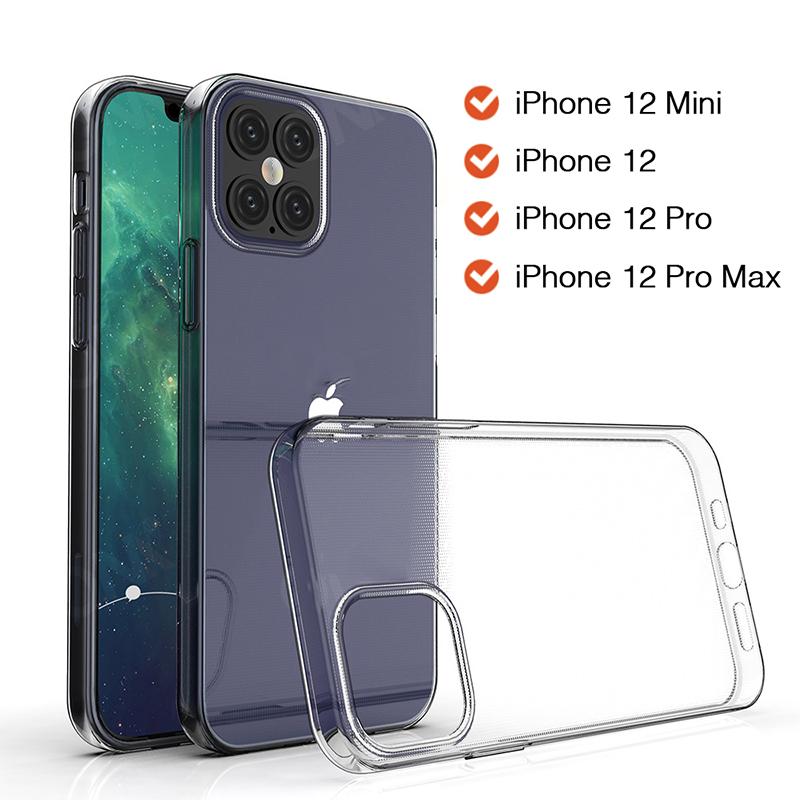 Buy Case For IPhone 12 / Mini / Pro / Pro Max TPU Silicon Clear Fitted ...