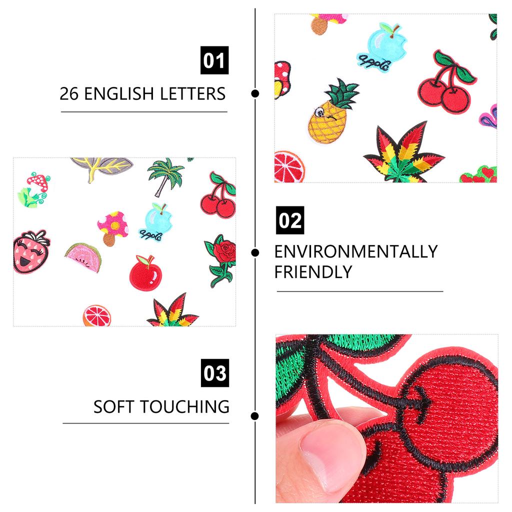 Buy 24 Pcs Clothing Patches Cartoon Embroidery Lovely Cloth Stickers ...