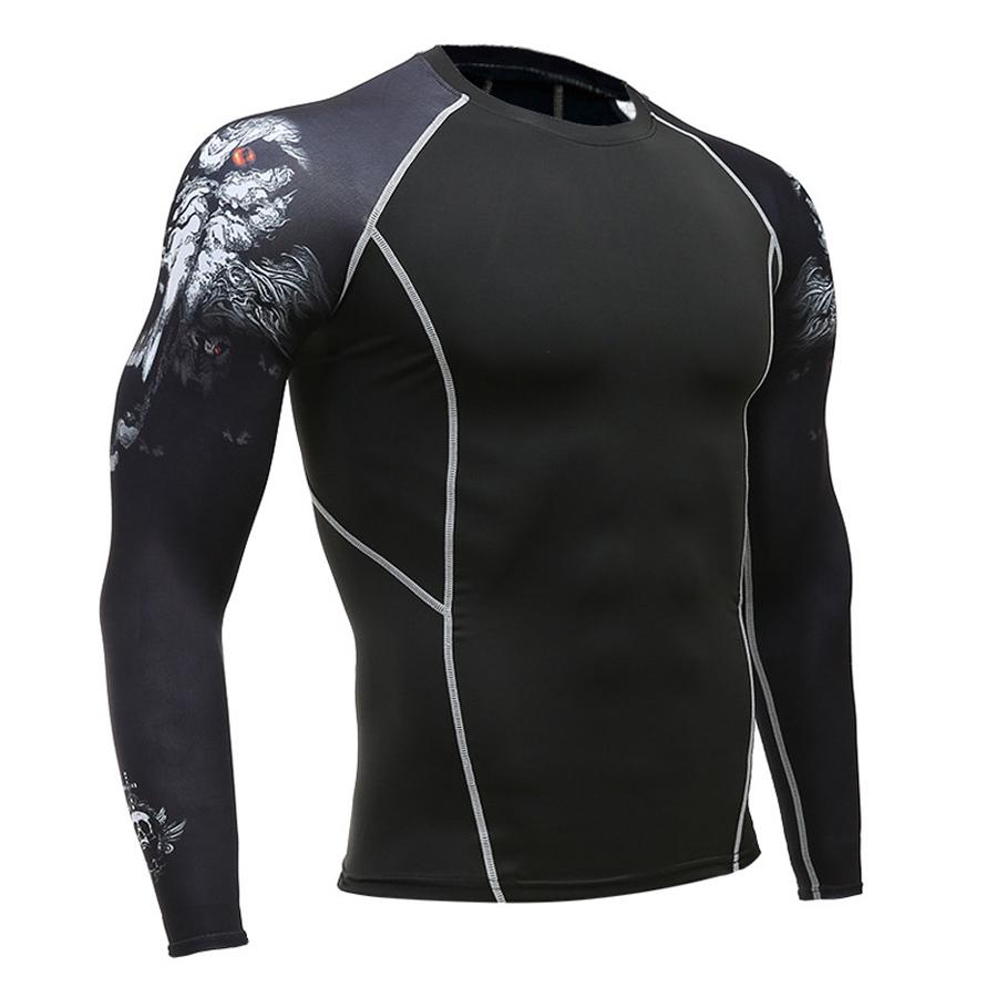 Buy MMA Camo Compression Sportswear Running Tights T-shirt Long Sleeves ...