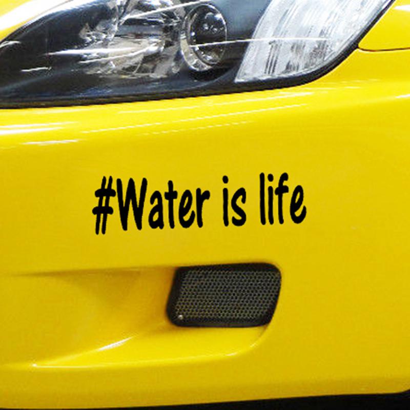 Buy 19.5cm*5.5cm #Water Is Life Vinyl Motorcycle Car-styling Car ...