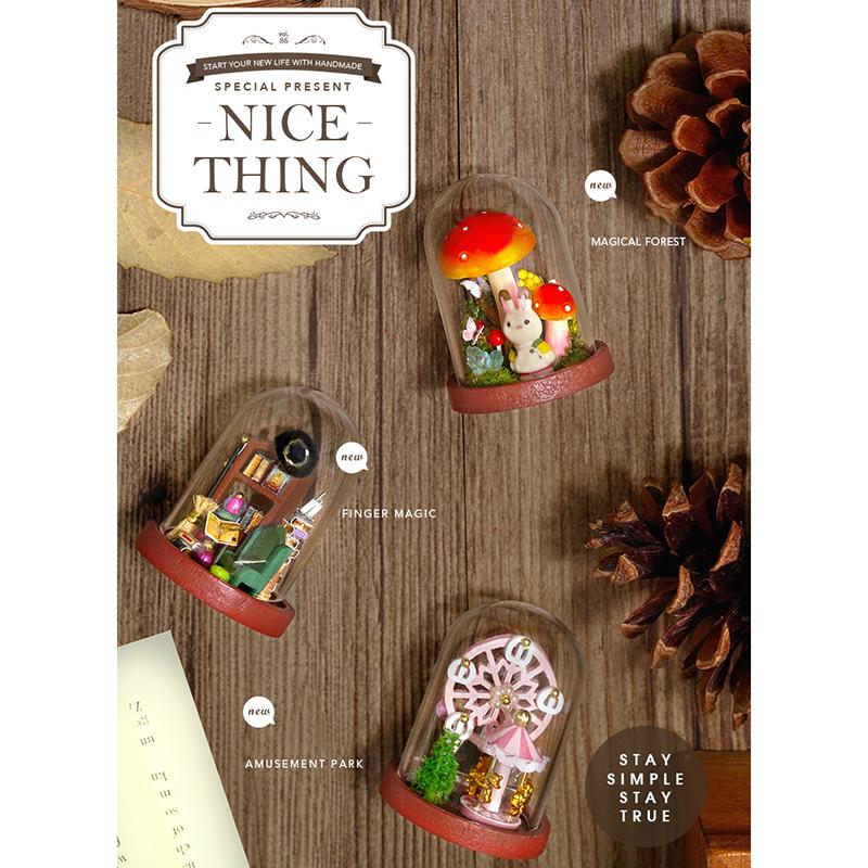 Buy Diy House Wooden Delicate Doll Houses Miniature Furniture Kit With ...