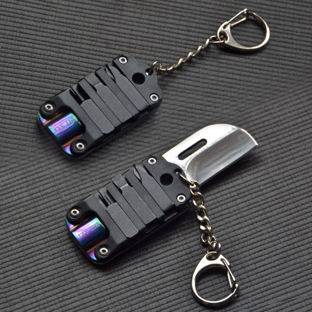 Buy Multi-Function Mini Screwdriver Bit Folding Knife Outdoor EDC ...