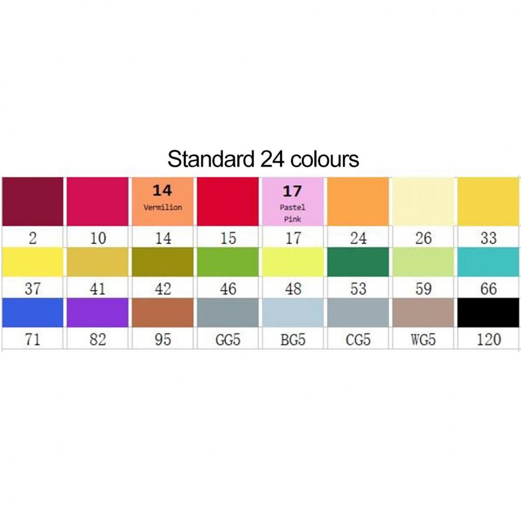 Buy Checkmate Touch Bool 12/18/24/48 Colors Sketch Art Markers Oily ...