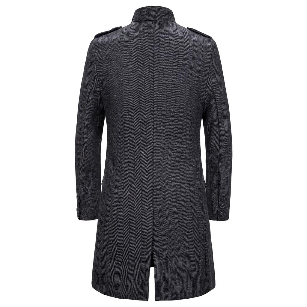 Buy New Men's Coat Medium Long Men's Fake Two Coats Want Pure Color ...