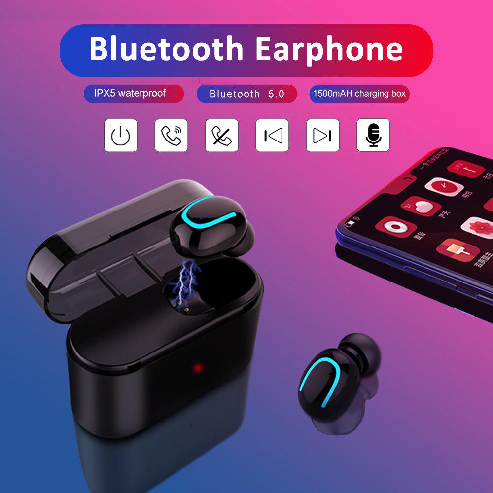 Buy Wireless Earphones Bluetooth 5.0 Headset With Mic Mini Bluetooth ...