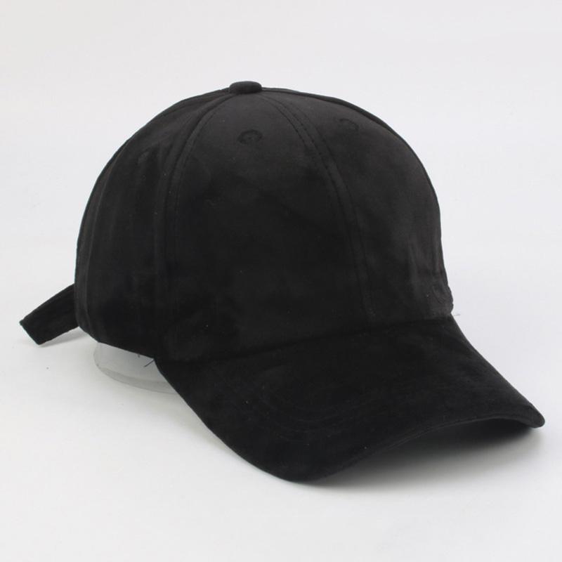 Buy Women Men Suede Baseball Caps No Embroidery Strap Simple Hat Hip ...