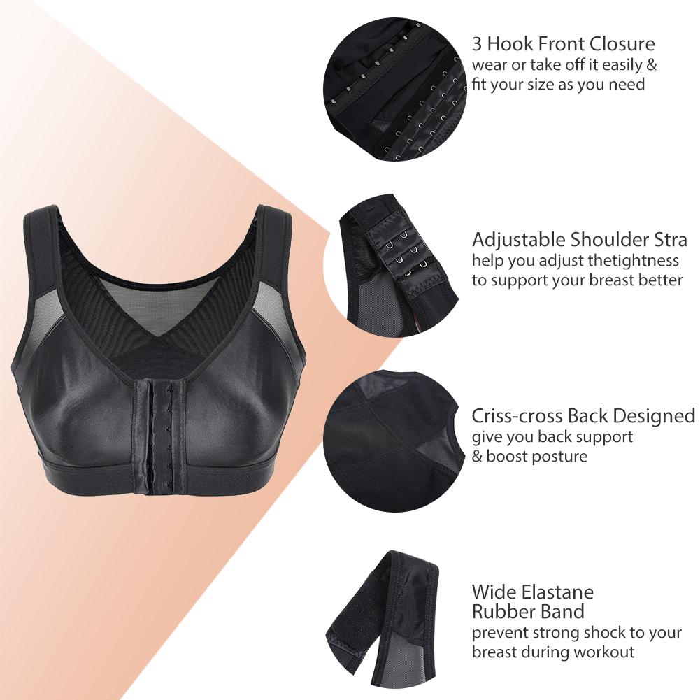 Buy Women Post-Surgical Sports Support Bra Front Closure with ...