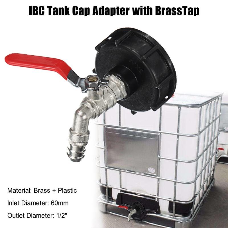 Buy IBC Tank Adapter S60x6 1/2 " W/ Brass Corrosion Resistant Tap ...