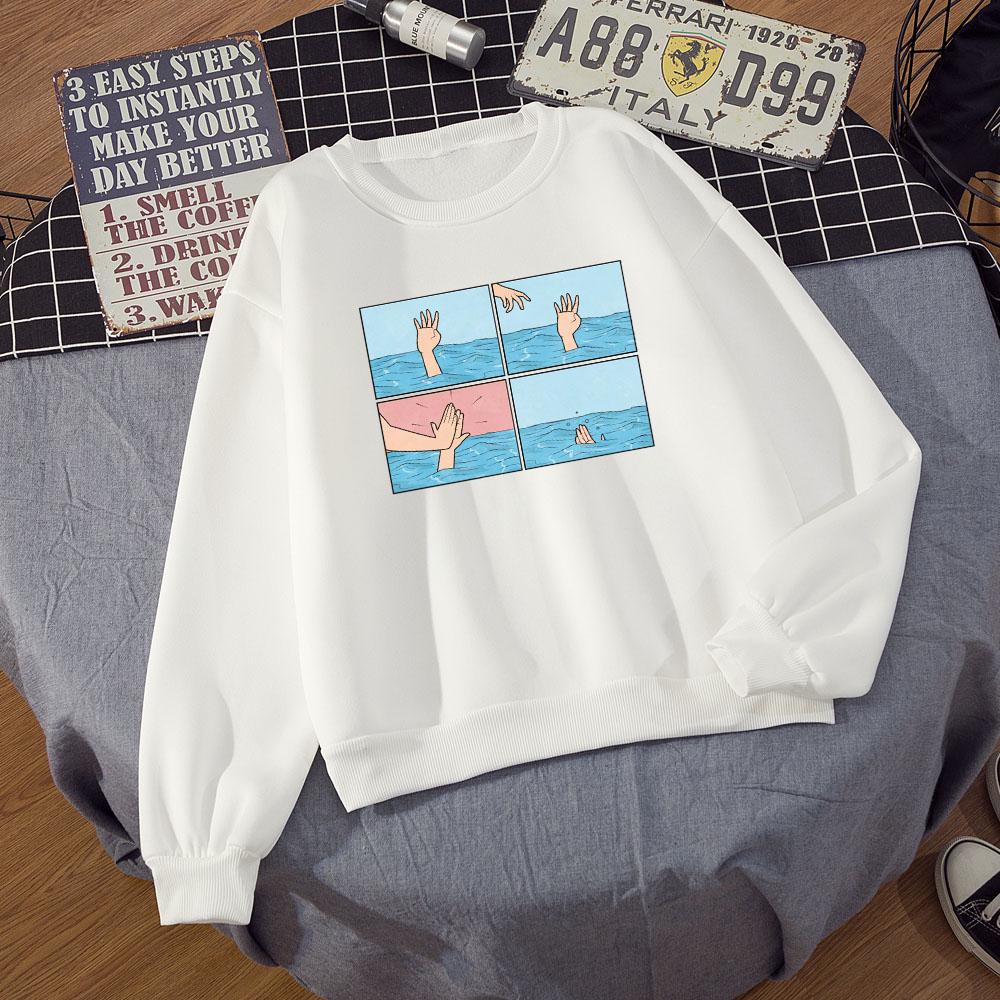 Funny Sweatshirts Graphic Print Hoodies Spoof Personality Vogue New ...