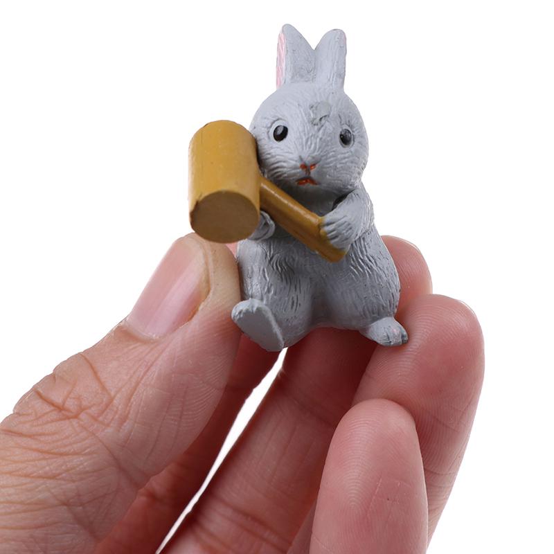 Buy 3Pc/Lot Cartoon Rabbit Action Figures Animal Model Family Miniature ...