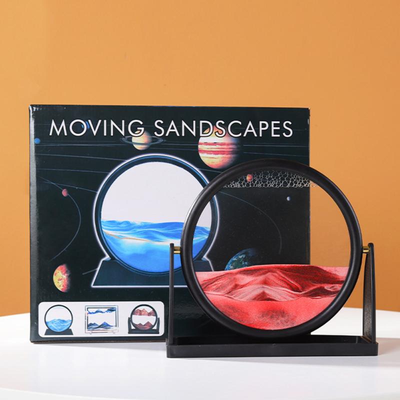Cheap 3d Moving Sand Art Flowing Sand Picture Hourglass Glass Dynamic ...