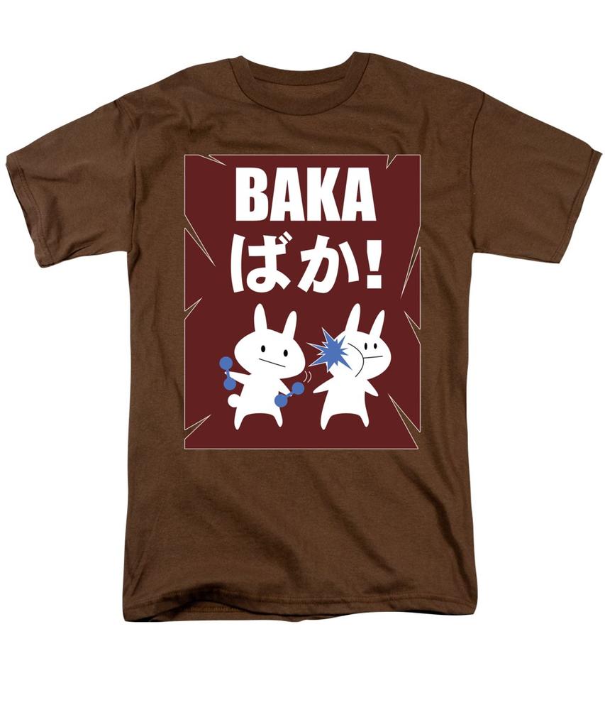 Buy Men Premium Cotton baka kanji shirtom Print Tees Funny Harajuku ...