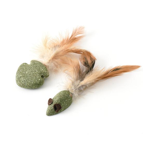 Buy Safe with Feather Fish Rat Shape Healthy Kitten Snack Chew Toy Pet ...
