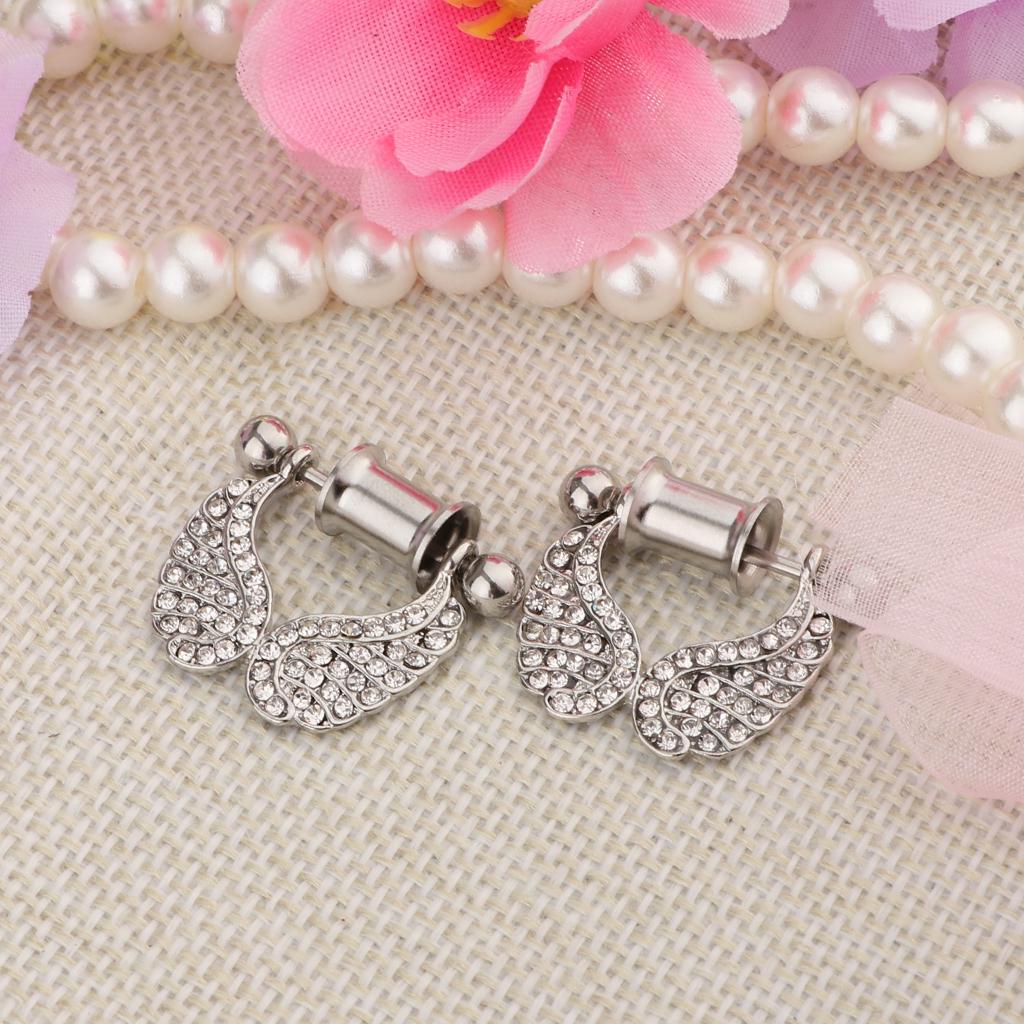 2 Pieces Stainless Steel Angel Ear Plugs Tunnel Expander Gauges Bar 6mm ...