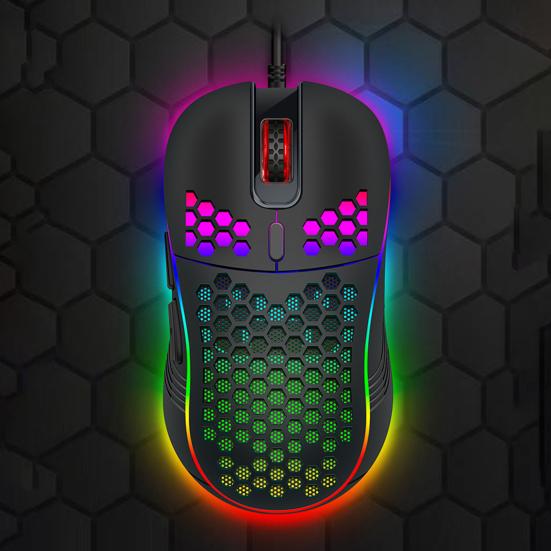 T98 RGB Mouse Onboard Memory Honeycomb Hollow Ergonomic Design Extreme ...