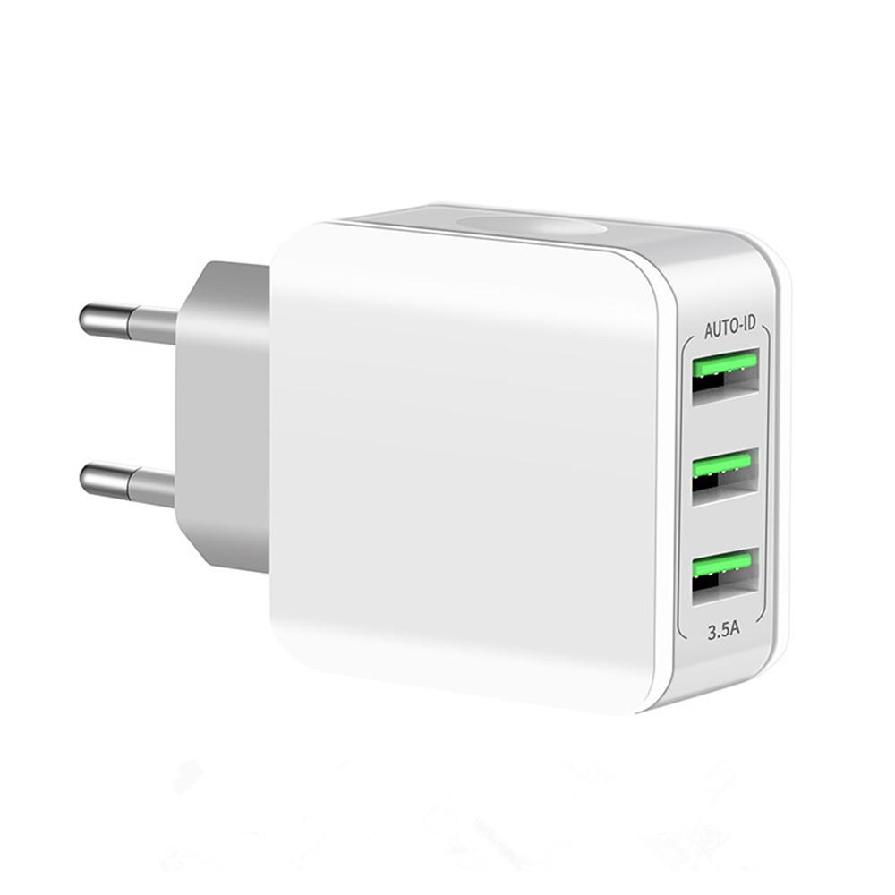 Buy USB Charger 3 Ports LED Display EU Plug Portable Fast USB Charging ...