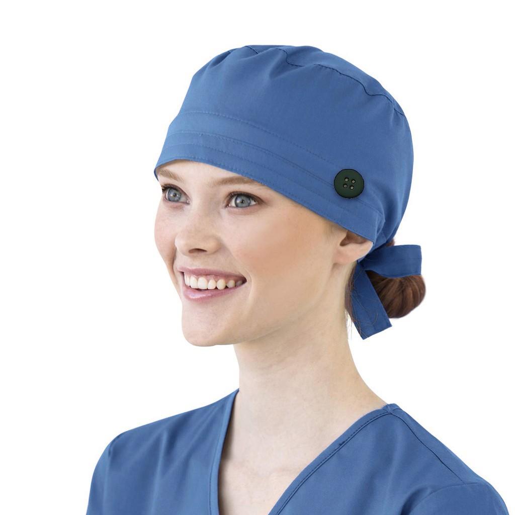 Buy [HH] Women Cotton Bandage Adjustable Scrub Cap Sweatband Bouffant ...