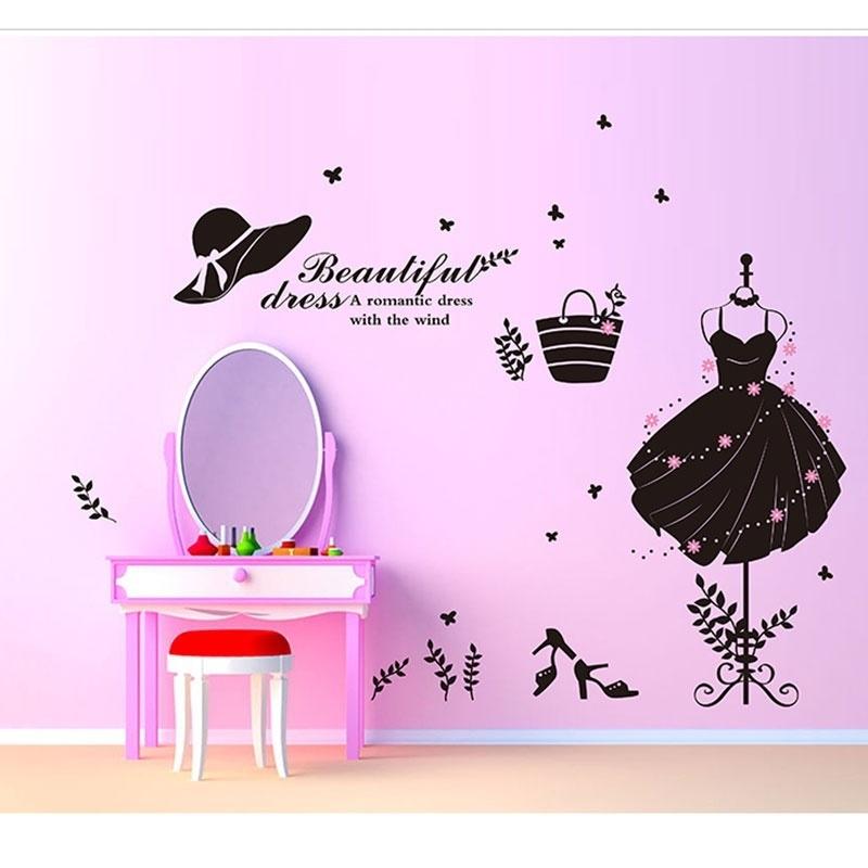 Buy Lady Dress Designed Bedroom Kitchen Livingroom Home Decor Wall ...