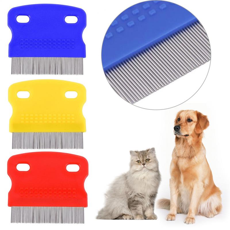 Buy 1PC Stainless Steel Pet Dog Comb Remove Flea Hair Brush Hair Comb ...