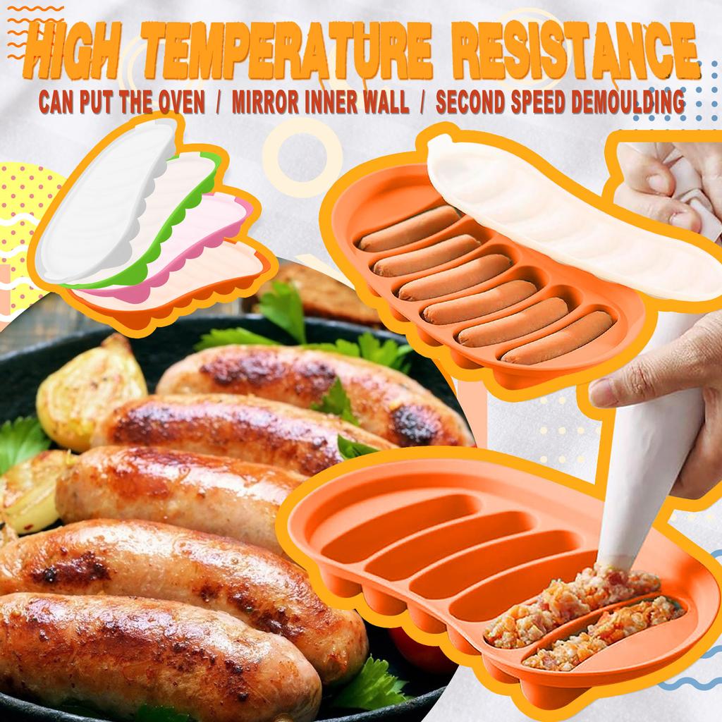 Sausage Maker Silicone Mold DIY Hot Dog Handmade Ham Baking Form ...