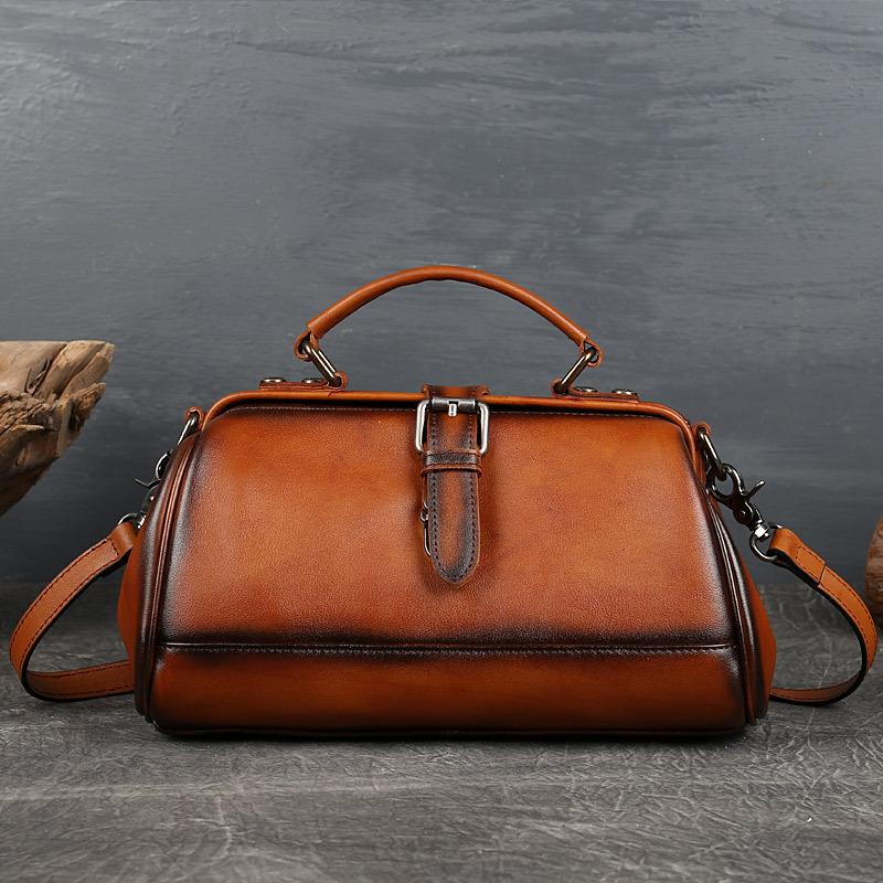 Cheap Leather Handbags Retro European And American Style Cross -Border ...