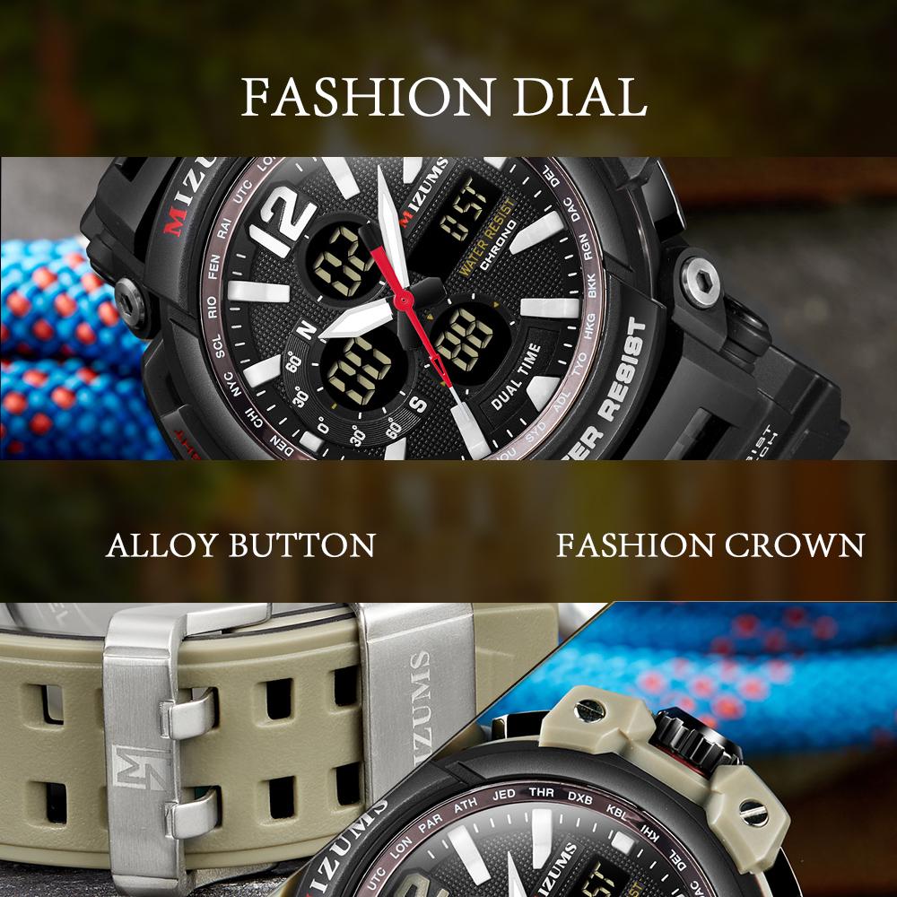 Buy MIZUMS Men Watch Fashion Digital Analog Dual Movement Watch ...