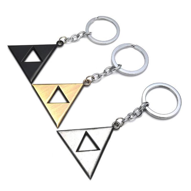 Cheap Hollowed Triangle Keychain Black Silver Bronze | Joom