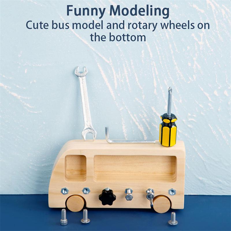 Buy Wooden Screw Driver Skills Bead Game Nuts Screw Bolts Set Board ...