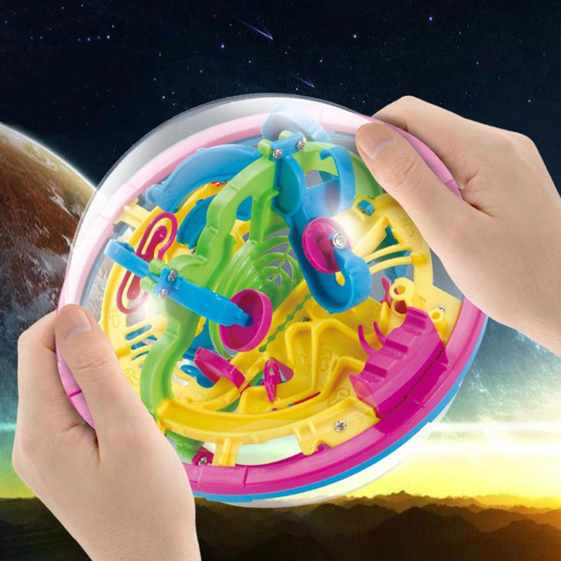Buy 100 Barriers 3D Magic Intellect Ball Balance Maze Game Puzzle Toy ...