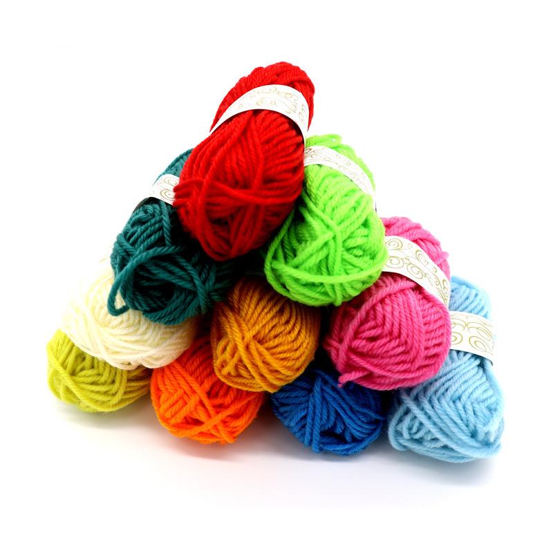 Buy 12 Color Creative Handmade DIY Wool Yarn Ball Knitting Paste ...