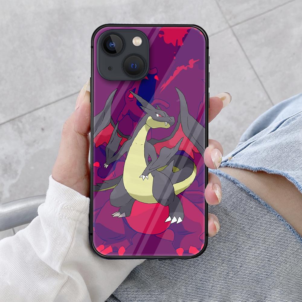 Buy Charizard Tempered Glass Phone Case Cover For IPhone 6 7 8 11 12 13 ...