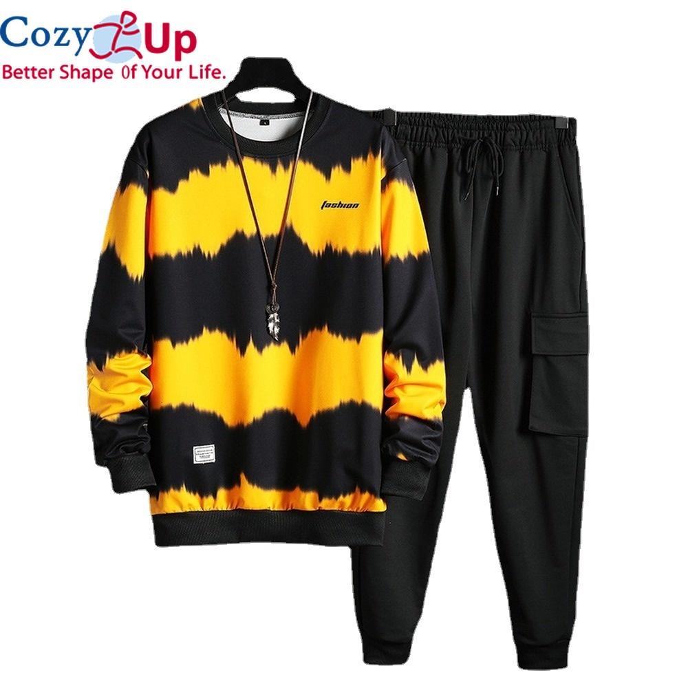 Buy Cozy Up Mens Tracksuit 2 Piece Set Male Sportswear Autumn Long ...