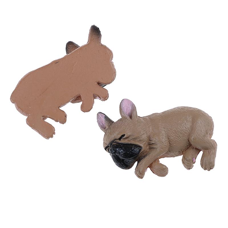 1Pcs Cute Sleeping Trumpet French Bulldog Model Shiba Inu Figure uygun ...