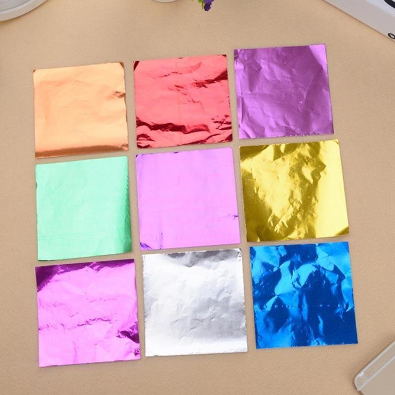 Colored Paper Lolly Package Square For 100pcs Chocolate Candy Paper ...
