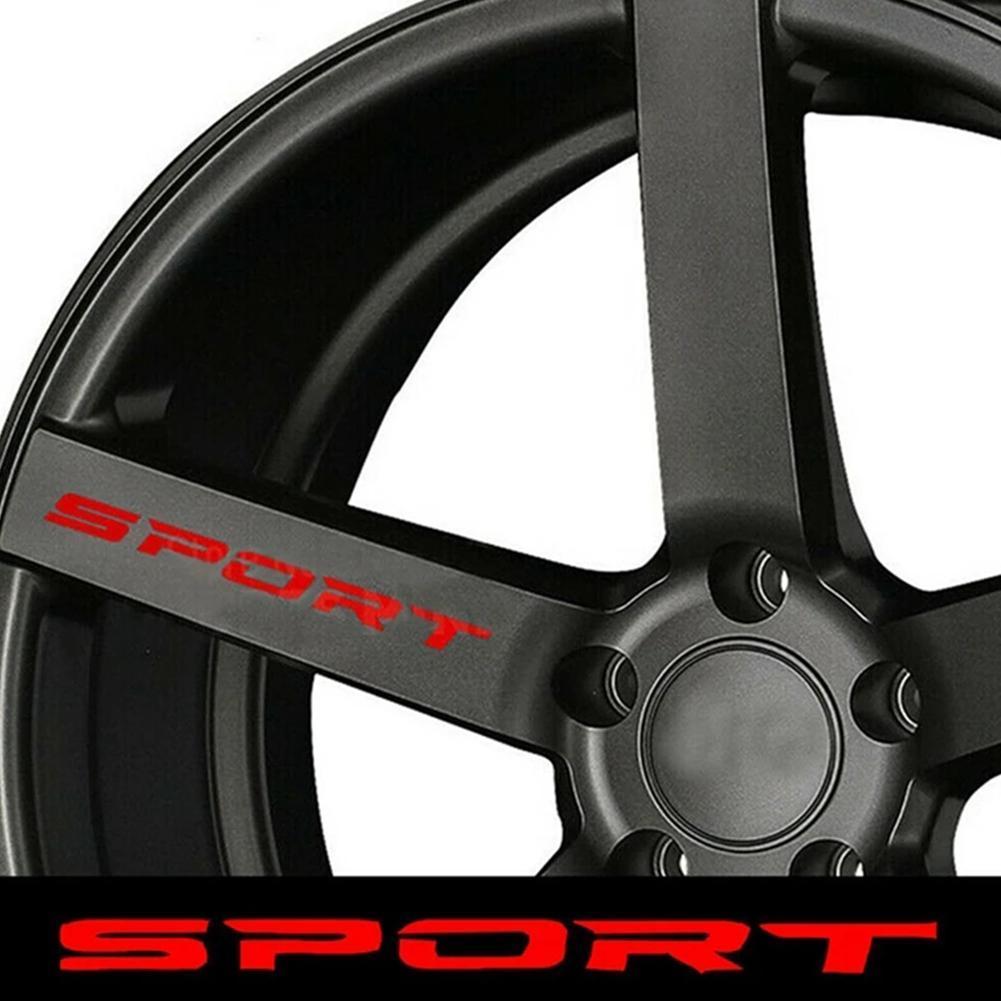 Cheap 4 Pcs Car Sticker Sports Font Car Body Sticker Auto Door Rims ...